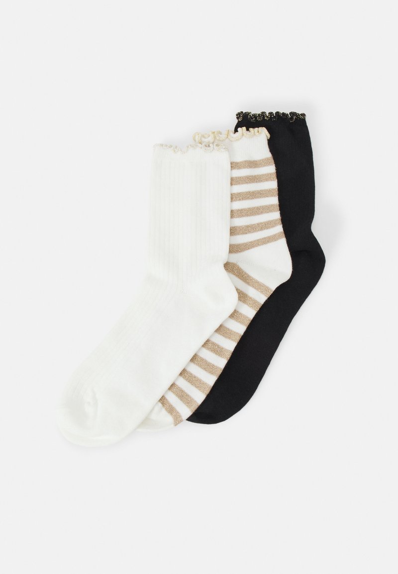 Vero Moda VMMIMI SOCKS 3 PACK - Socken - snow white packblack/white ...