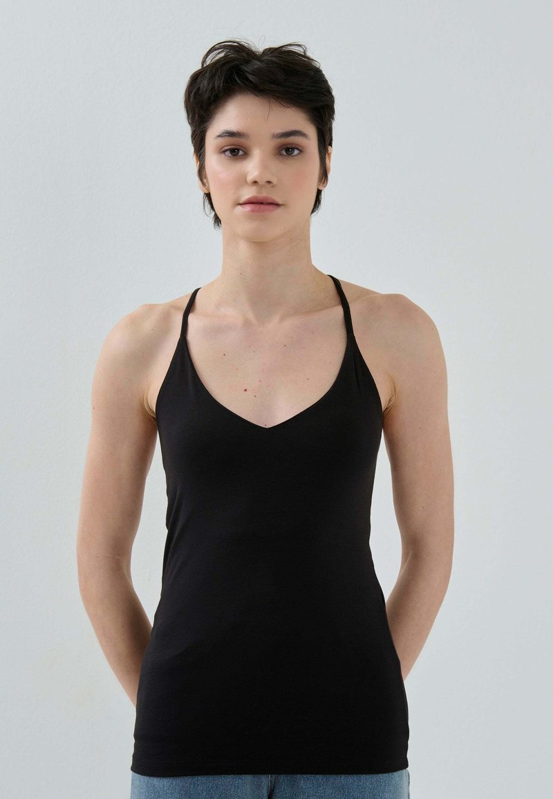 anou anou BACK DETAILED - Topp - black/must - Zalando.ee