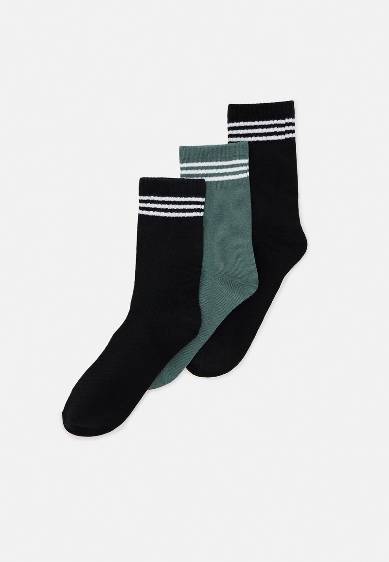 Vero Moda VMSUZI SOCKS 3 PACK - Strumpor - black/dark forrest/svart ...