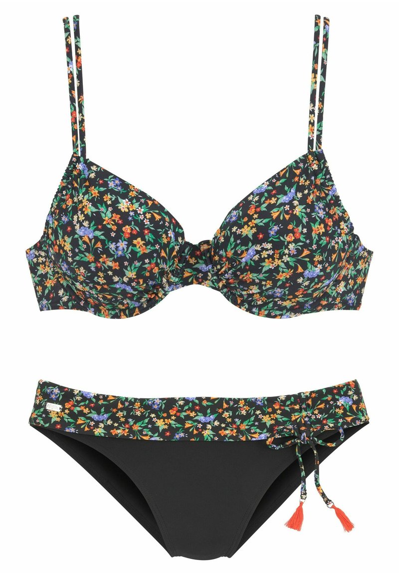 Buffalo Bikini Schwarz Bedruckt Mehrfarbig Zalando De
