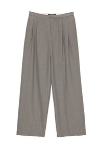 PULL&BEAR CHECK - Broek - dark grey/donkergrijs - Zalando.be