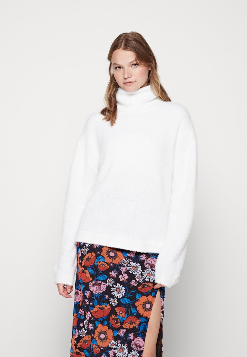 VILA JULI ROLLNECK NOOS - Pullover - white alyssum/blanc - ZALANDO.FR