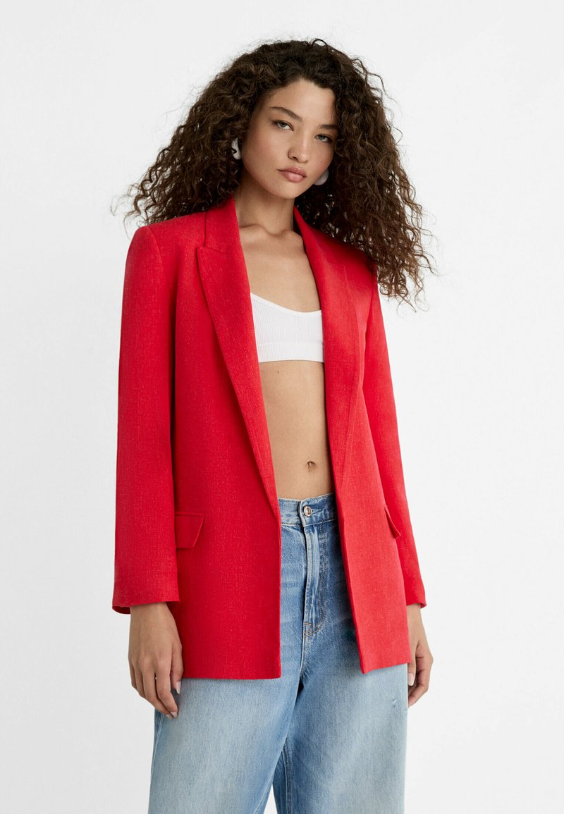 Stradivarius OPEN FLOWING - Short coat - red - Zalando