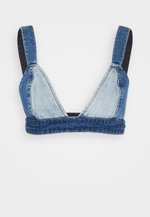 Marc O'Polo DENIM BRA TOP PATCHWORK HIDDEN PRESS BUTTON CLOSURE - Top ...
