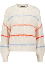 zero MIT STREIFEN - Pullover - creamorange/blanc - ZALANDO.FR