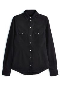 Own.Denim OWN. FITTED DENIM SHIRT - Hemdbluse - black/schwarz - Zalando.de