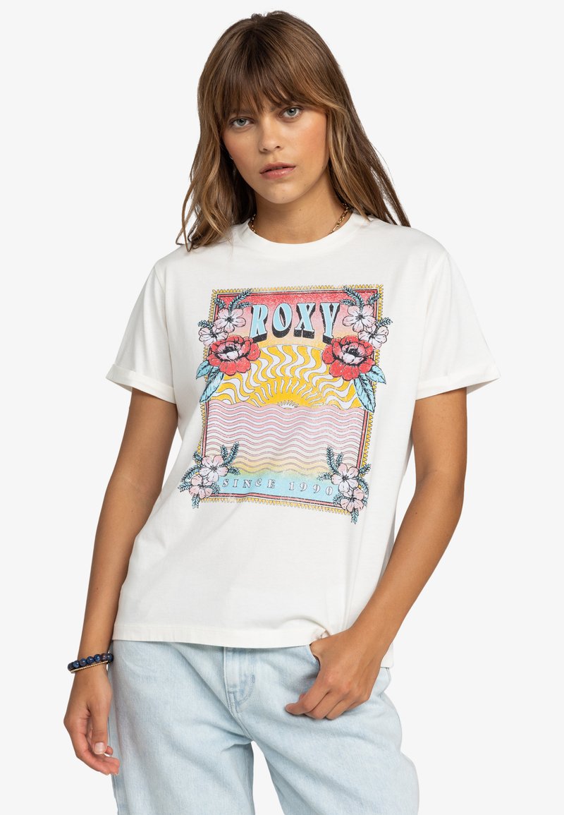 Roxy - T-shirt z nadrukiem/biały - Zalando.pl