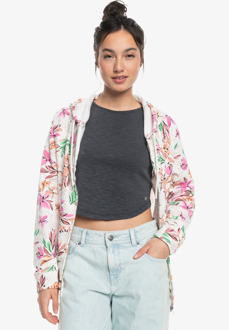 Roxy DIVE DEEP - Sweatjakke - wbk/hvid - Zalando.dk