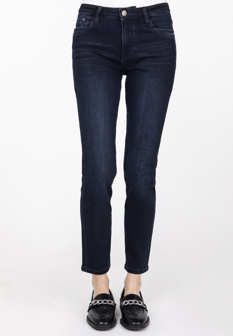 Blue Fire NANCY - Jeans Slim Fit - clean blue black/blue-black denim ...