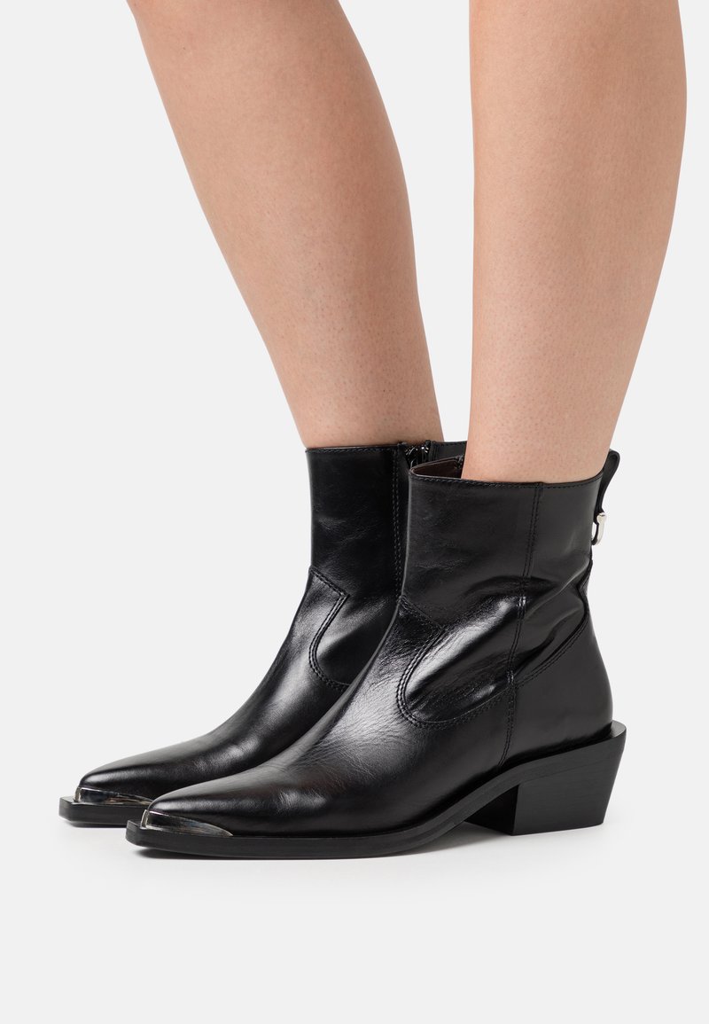 Billi Bi Cowboy/biker ankle boot - black/black - Zalando.ie