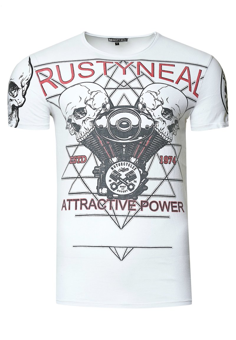 Rusty Neal MIT FRONT PRINT - T-Shirt print - weiß - Zalando.de