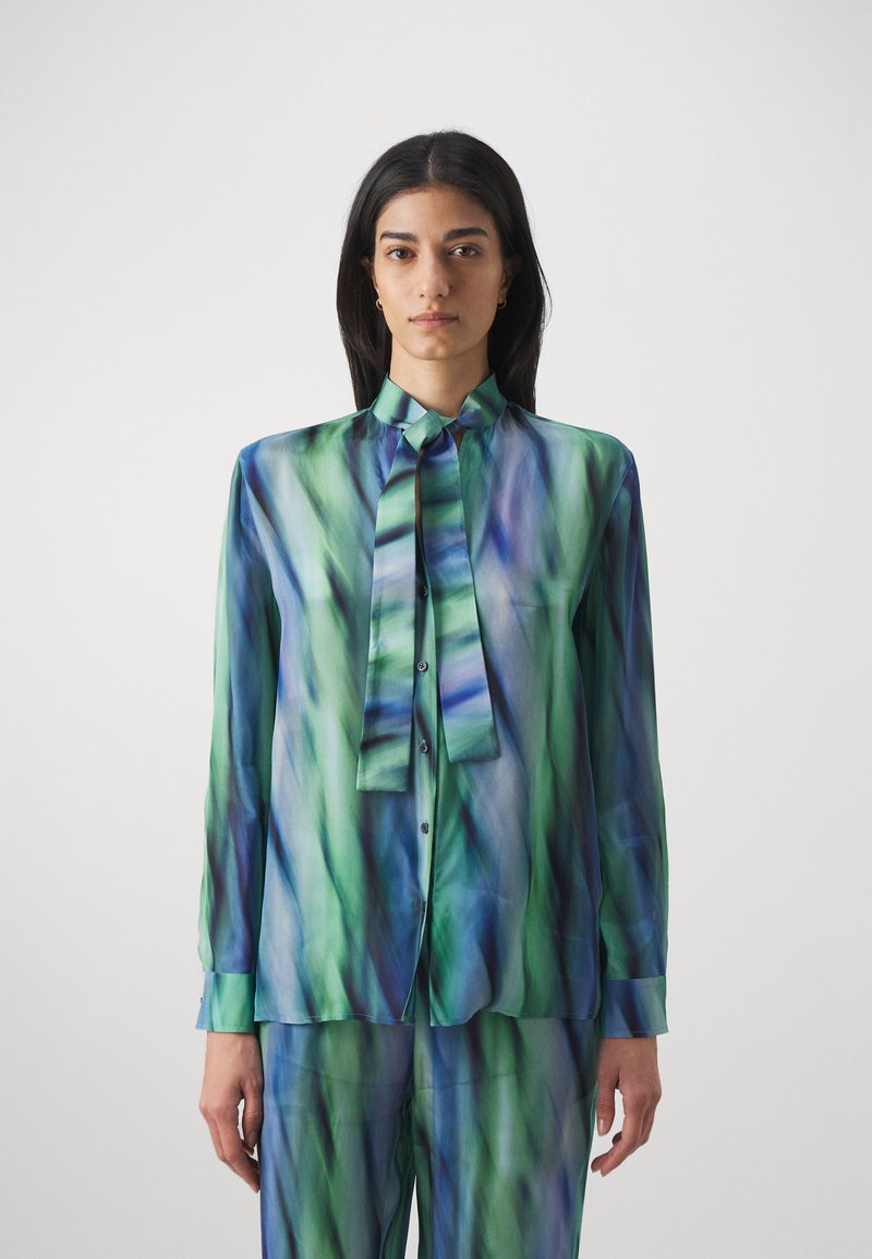 Armani Exchange CAMICIA - Bluse - ocean waves/blå - Zalando.dk