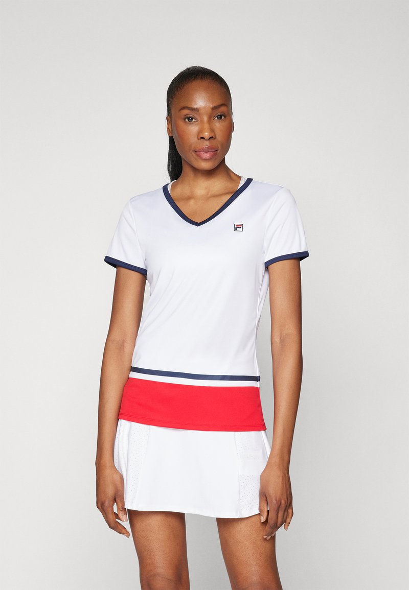 Fila ELISABETH - Sport T-shirt - white/red/wit - Zalando.nl