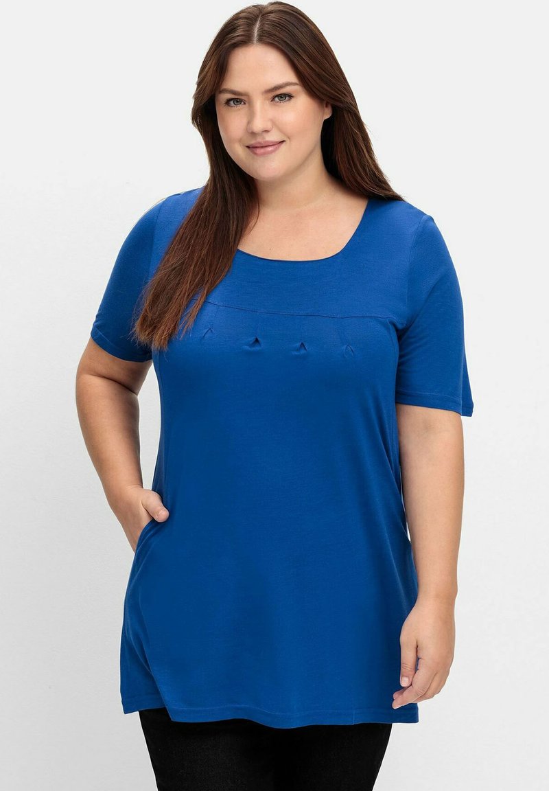 Sheego T-Shirt basic - royalblau/blau - Zalando.de