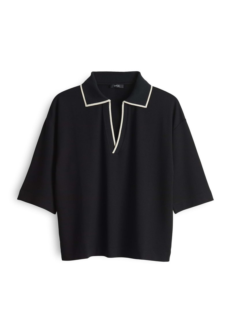 OPUS LOOSE FIT POLO - Poloshirt - black/zwart - Zalando.nl