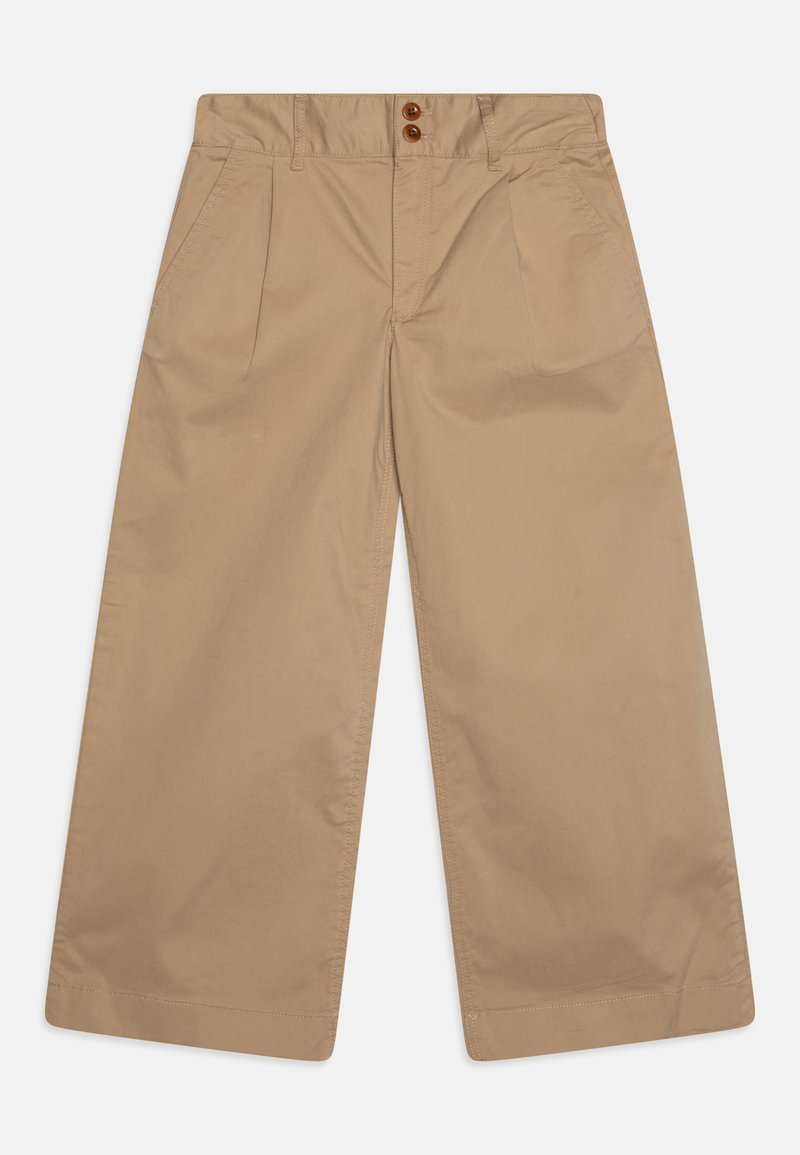 GANT BOX PLEAT PANTS - Trousers - dark khaki/beige - Zalando.ie