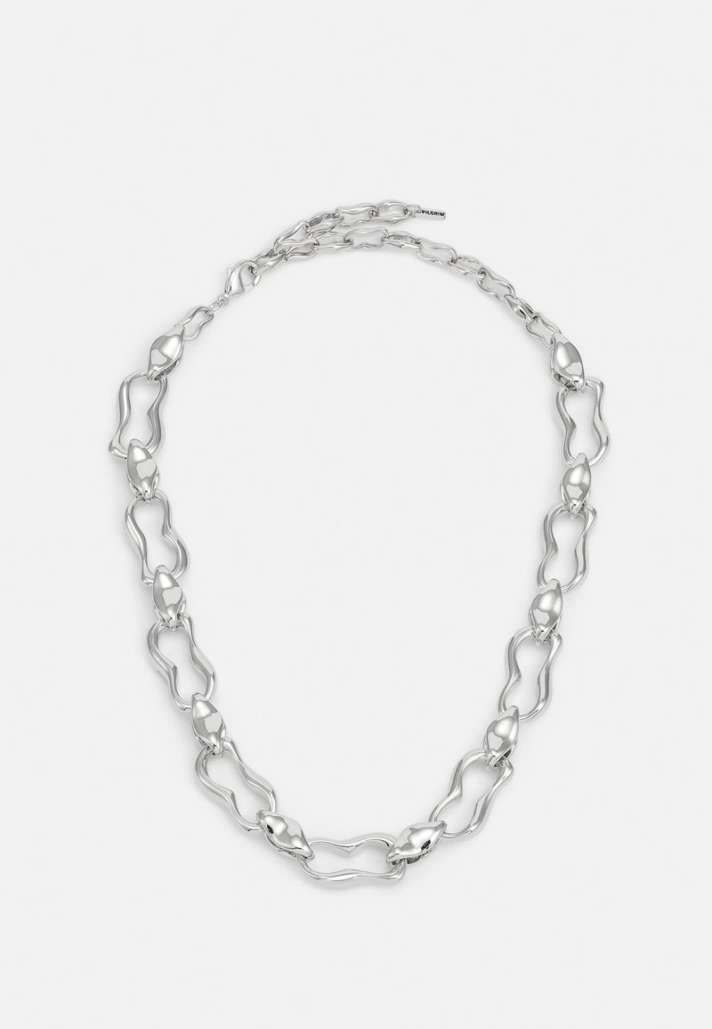 Pilgrim WAVE NECKLACE UNISEX - Halsband - silver-coloured/silverfärgad - Zalando.se