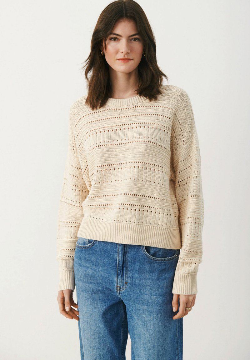 Part Two BRITNEYPW - Neule - whitecap gray/luonnonvalkoinen - Zalando.fi