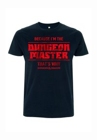 Henry Tiger DUNGEONS DRAGONS BECAUSE DM - T-Shirt print - navy blue/dunkelblau - Zalando.de