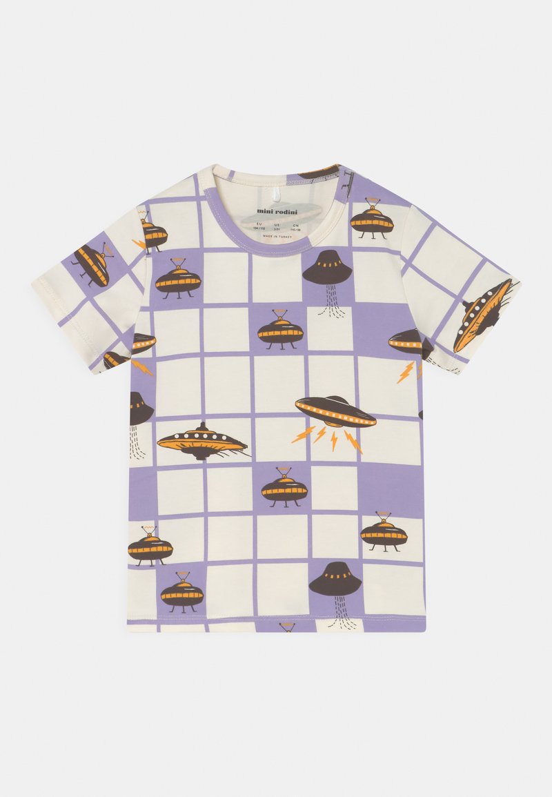 Mini Rodini UFO TEE UNISEX - T-Shirt print - purple/offwhite - Zalando.de