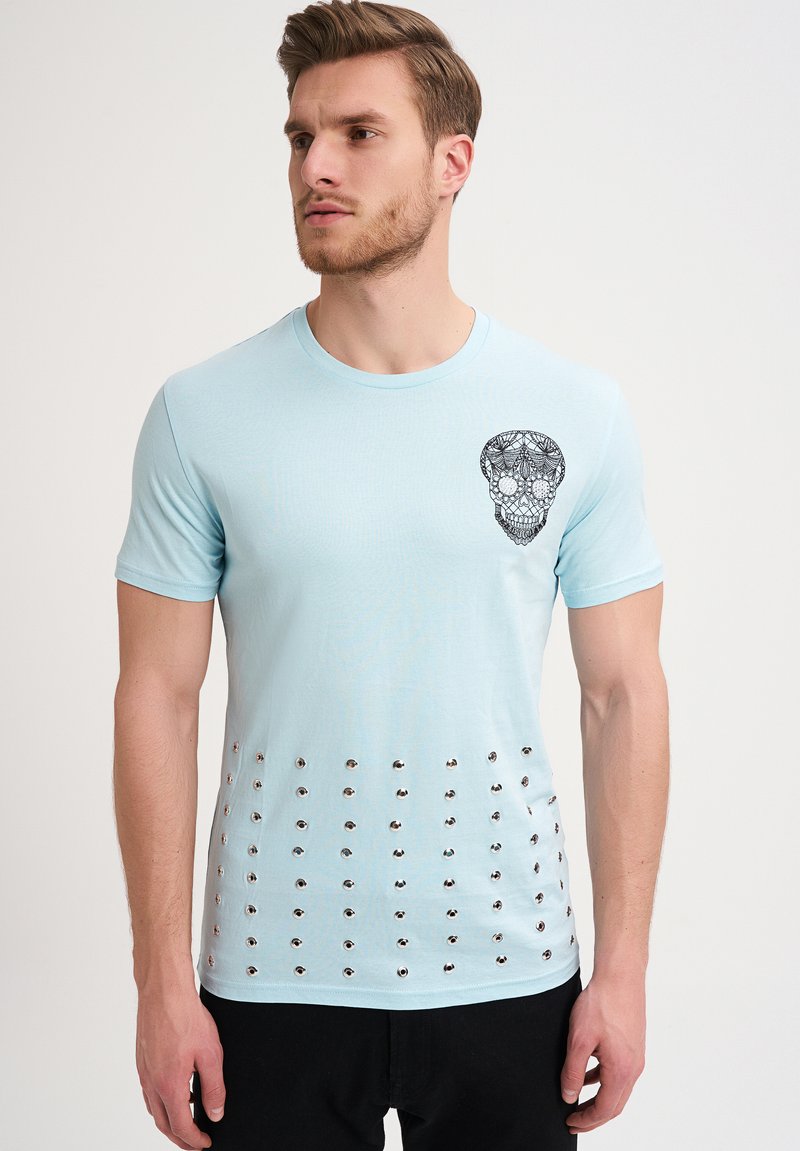 Jeremy Meeks ALEXANDRA - T-Shirt print - blau - Zalando.de