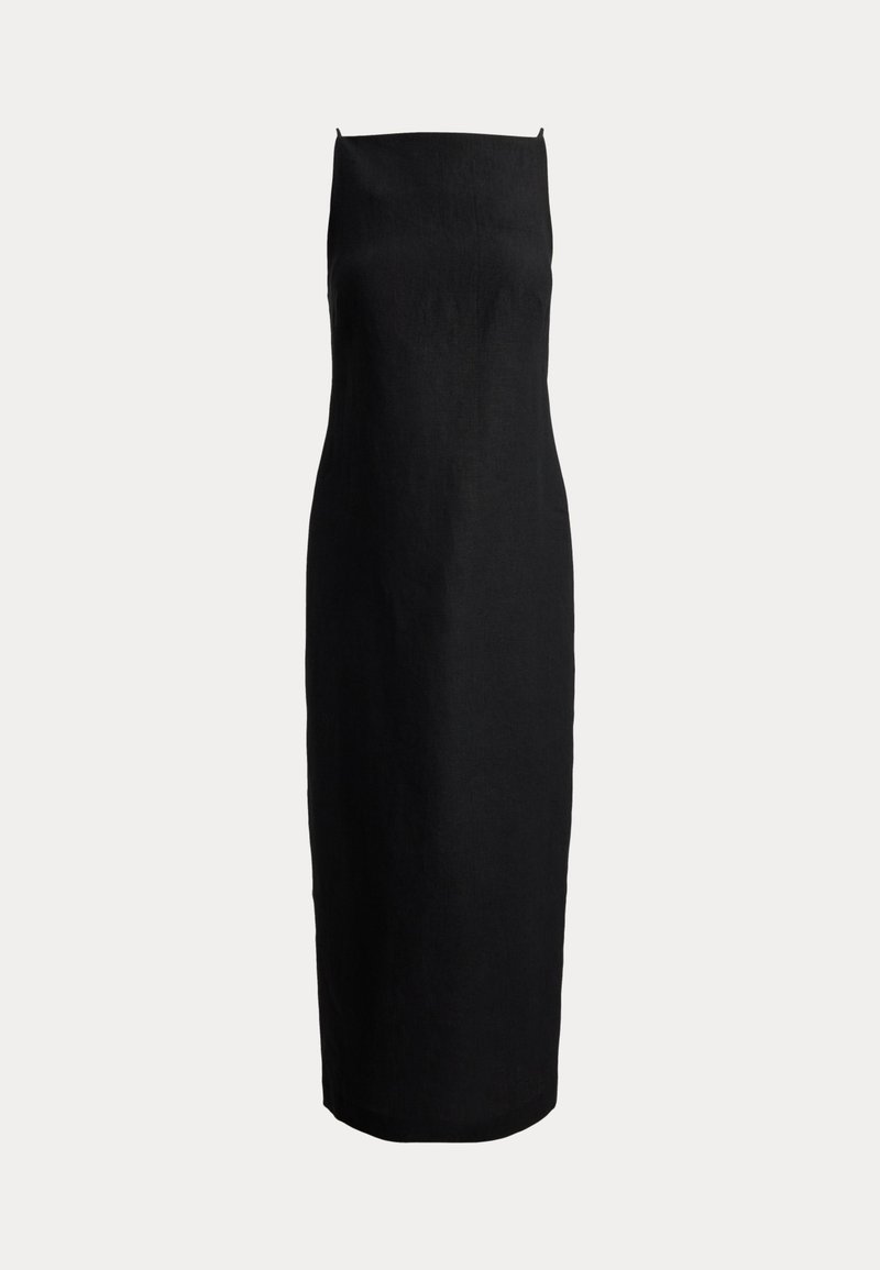 Polo Ralph Lauren LINEN COLUMN DRESS - Freizeitkleid - black/schwarz ...