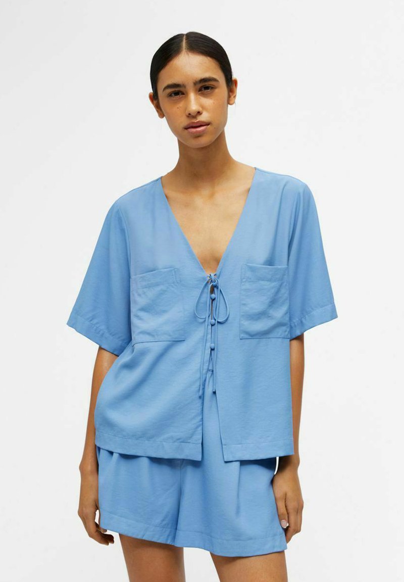 Object GEBUNDENES - Blouse - provence/blauw - Zalando.be