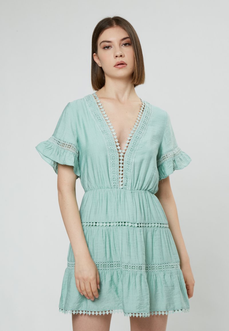 INFLUENCER FANCY TRIMS - Day dress - aqua/green - Zalando