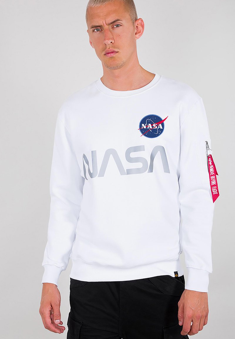 Alpha Industries NASA REFLECTIVE - Sweater - white/wit - Zalando.nl