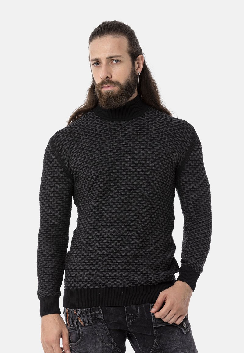 Cipo & Baxx Strickpullover - black/schwarz - Zalando.de