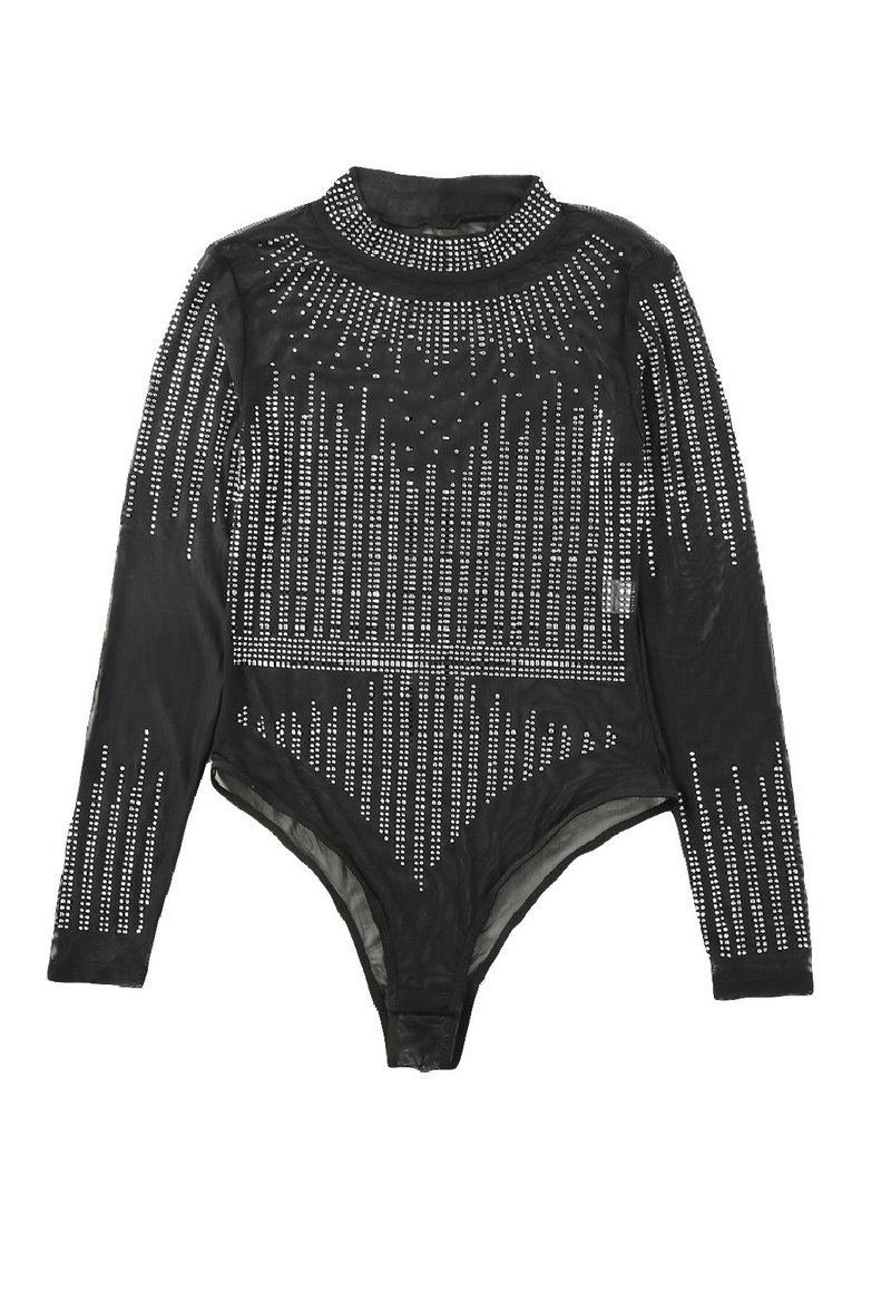 Organza Lingerie LANGARMBODY MIT GLITZER STRASSSTEINEN - Body - schwarz ...
