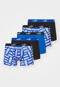 Puma MEN PRINT BOXER 5 PACK - Shorty - blue combo/noir - ZALANDO.FR