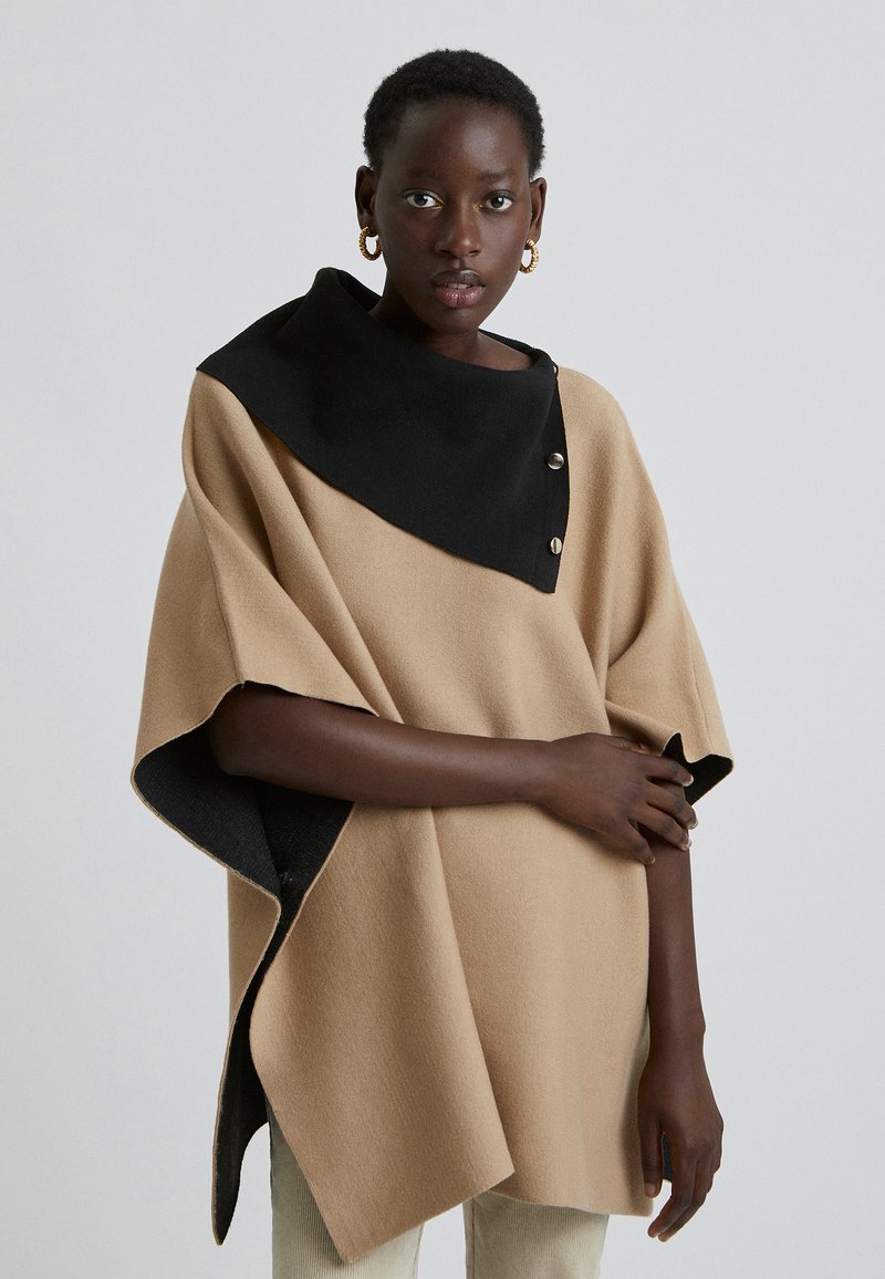 SIMORRA JIANY - Cape - beige, black/beige - Zalando