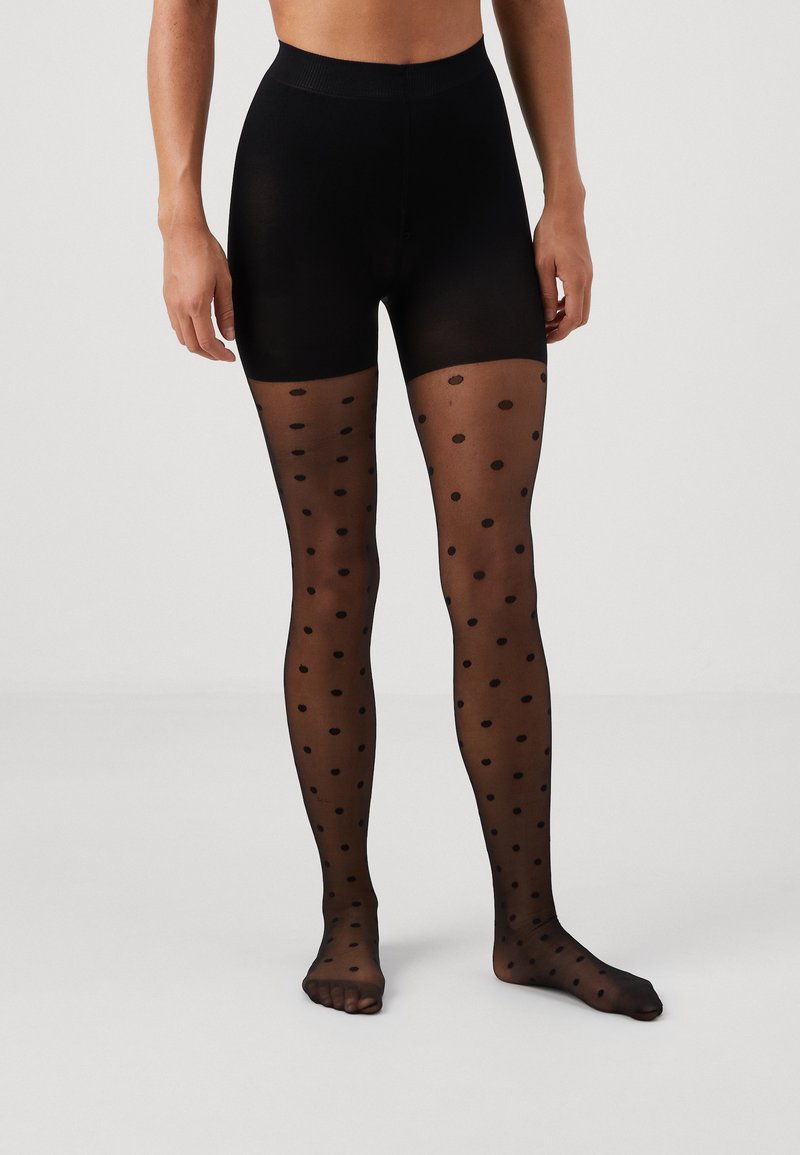 MAGIC Bodyfashion SEXY DOTS - Tights - black - Zalando.ie