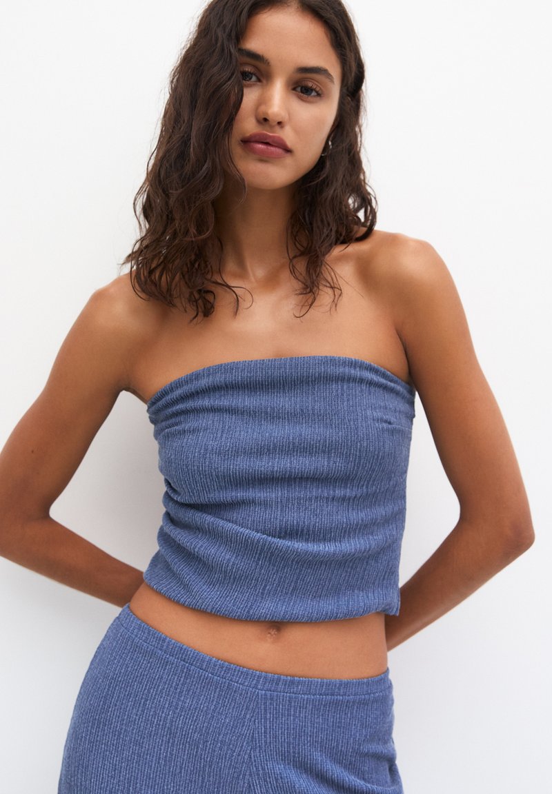 PULL&BEAR GATHERED - BANDEAU - Top - blue/blauw - Zalando.nl