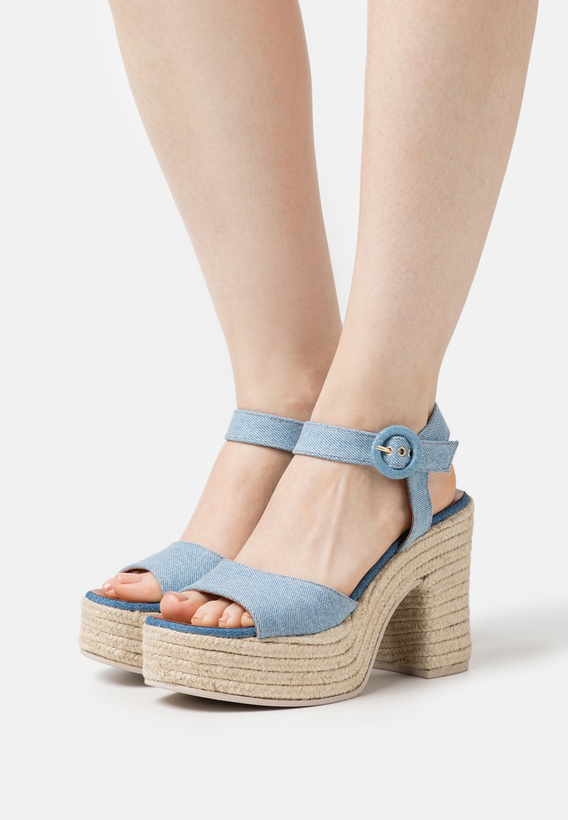 Gaimo EUDORA - Sandale s visokom petom - denim jeans/svjetloplavi ...