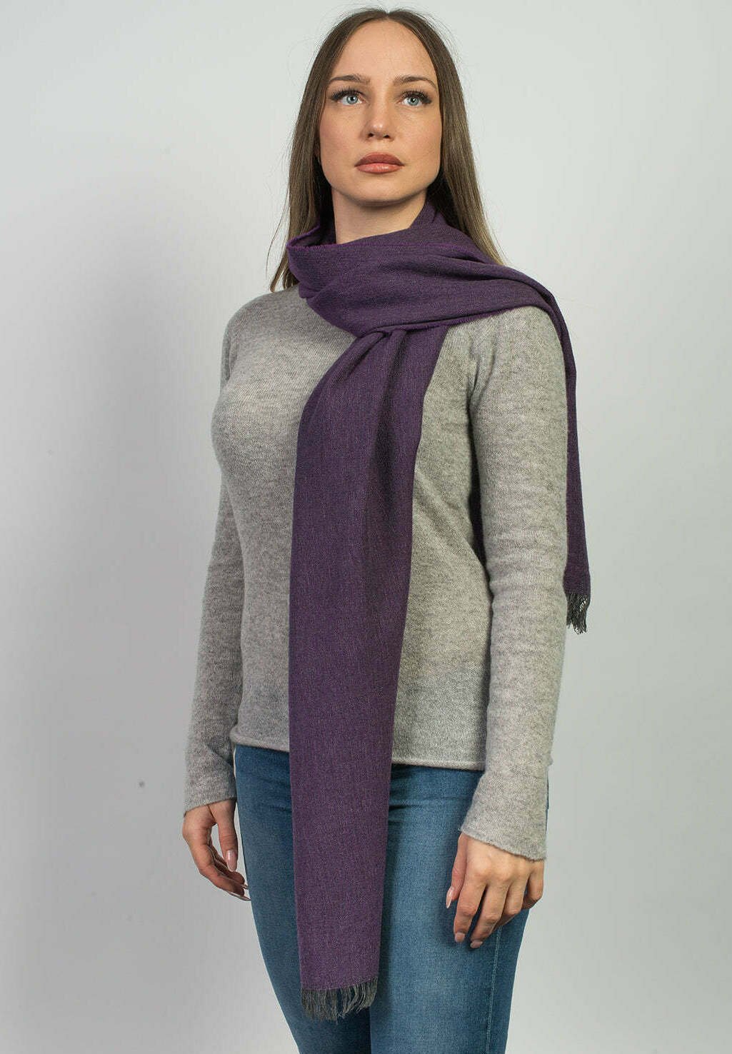 Dark purple cashmere scarf store