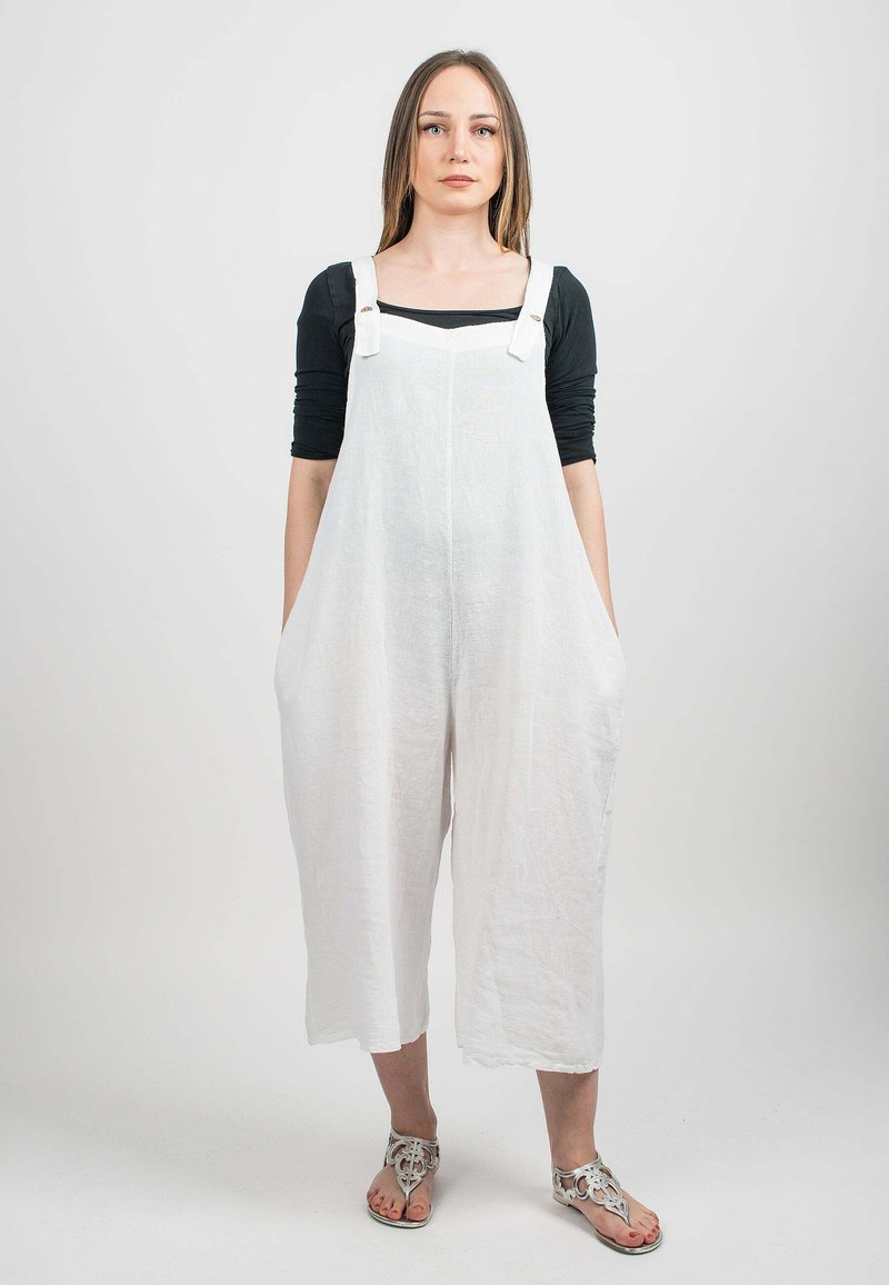 Dalle Piane Cashmere OVERALLS - Dungarees - bianco/white - Zalando.ie