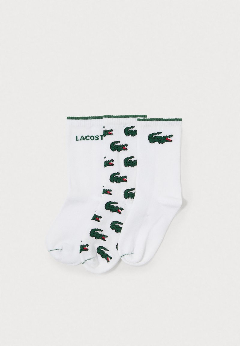 Lacoste CROC CREW 3 PACK UNISEX - Socks - blanc/white - Zalando.co.uk
