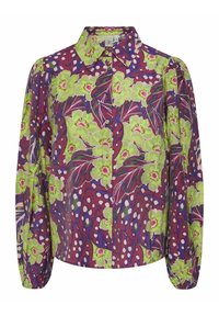 YAS YASEMILI - Button-down blouse - amaranth/mottled purple - Zalando