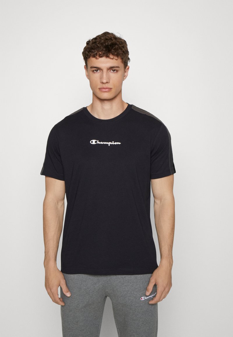 Champion TAPE CREWNECK SMALL LOGO - T-Shirt print - black/schwarz - Zalando.at