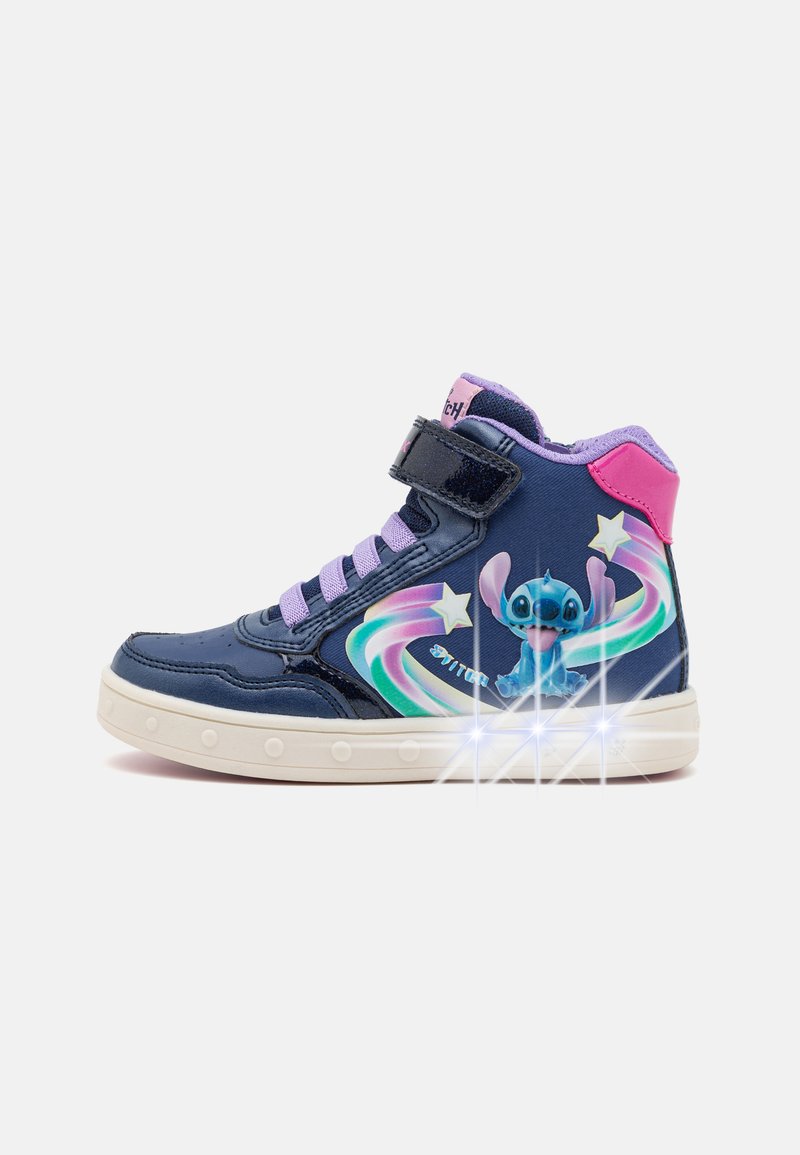 Geox LILO STITCH SKYLIN GIRL LIGHT UP - High-top trainers - navy ...