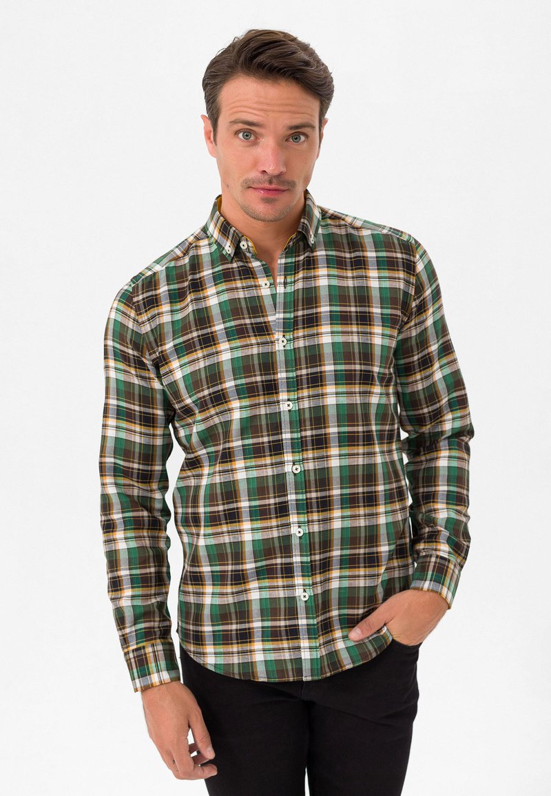 Felix Hardy PLAID REGULAR FIT - Hemd - dark green/dunkelgrün - Zalando.at