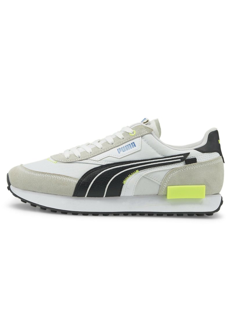 Puma FUTURE RIDER DISPLACED - Trainers - white black bluemazing/white ...