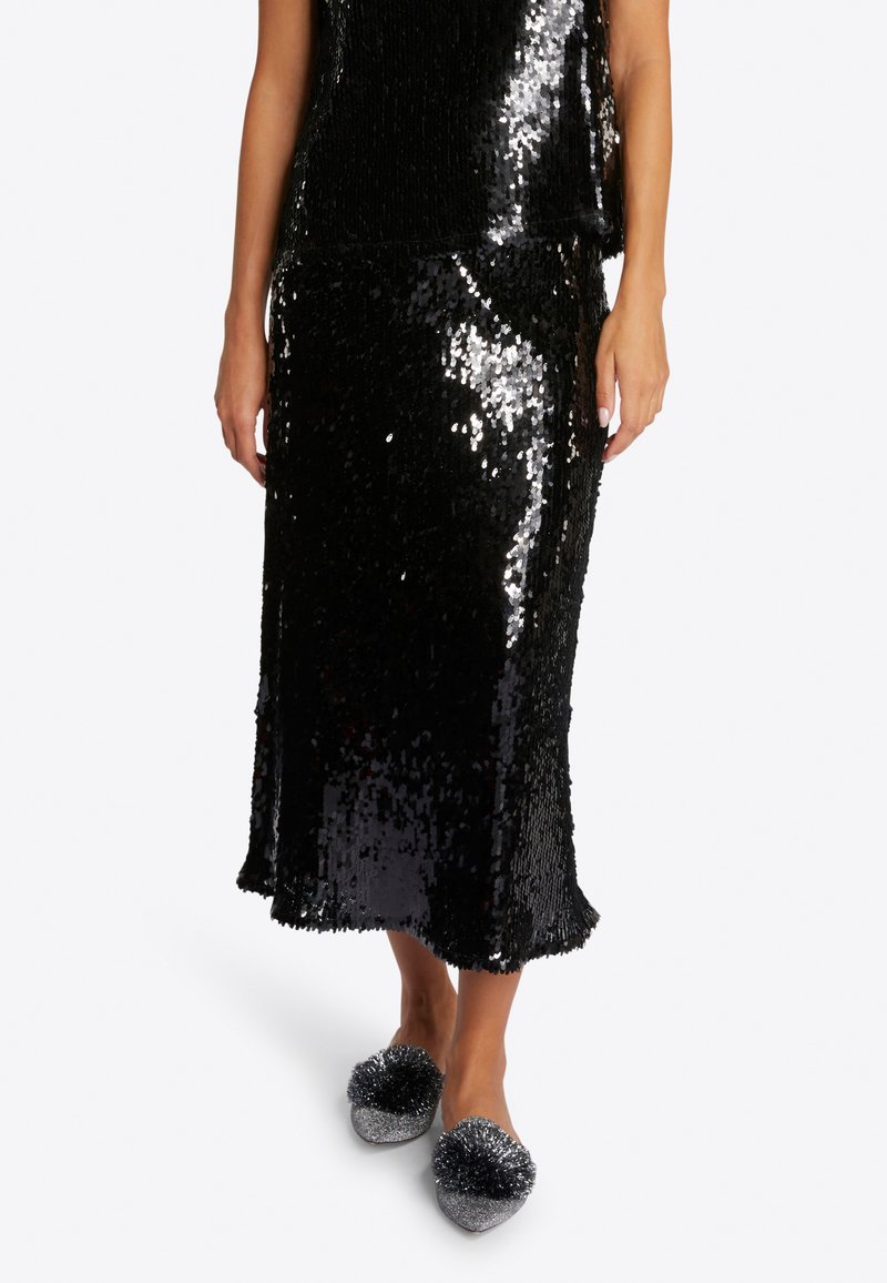 Rich & Royal MIT PAILLETTEN - A-Linien-Rock - black/schwarz - Zalando.ch