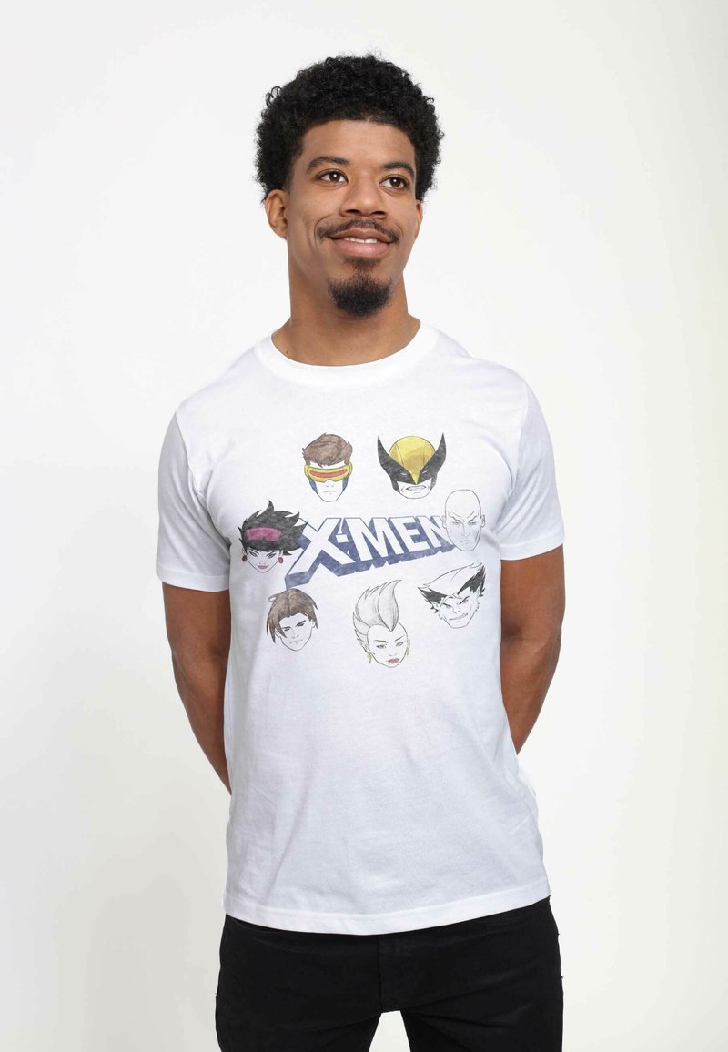 Henry Tiger X-MEN ROUND FACES UNISEX - Triko s potiskem - white/bílá ...