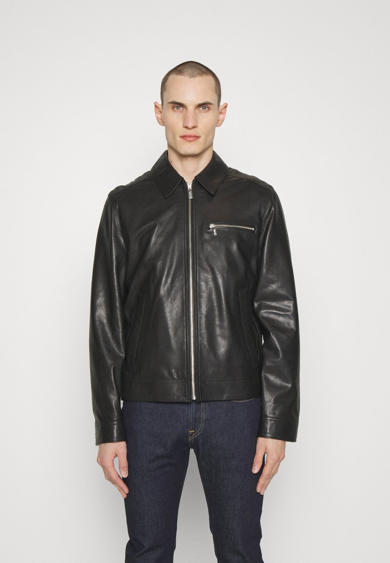 KARL LAGERFELD JACKET - Lederjacke - black/schwarz - Zalando.at