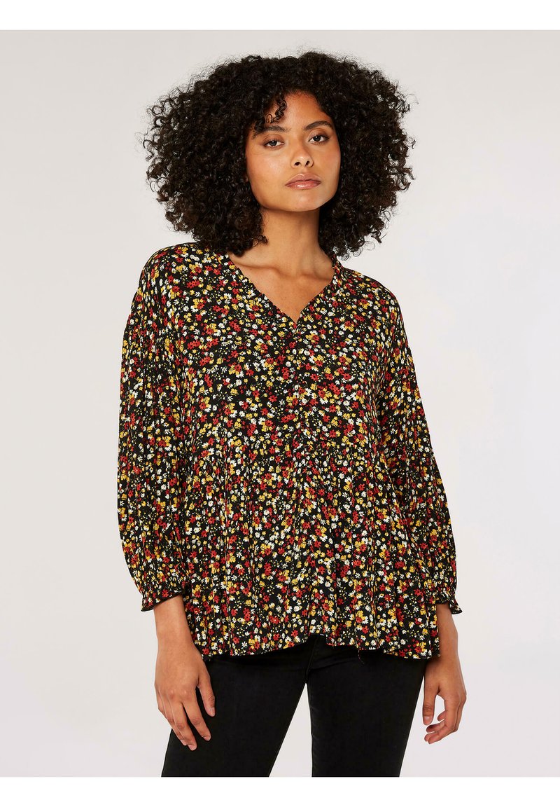 Apricot OVERSIZED DITSY FLORAL - Bluse - black/schwarz - Zalando.de