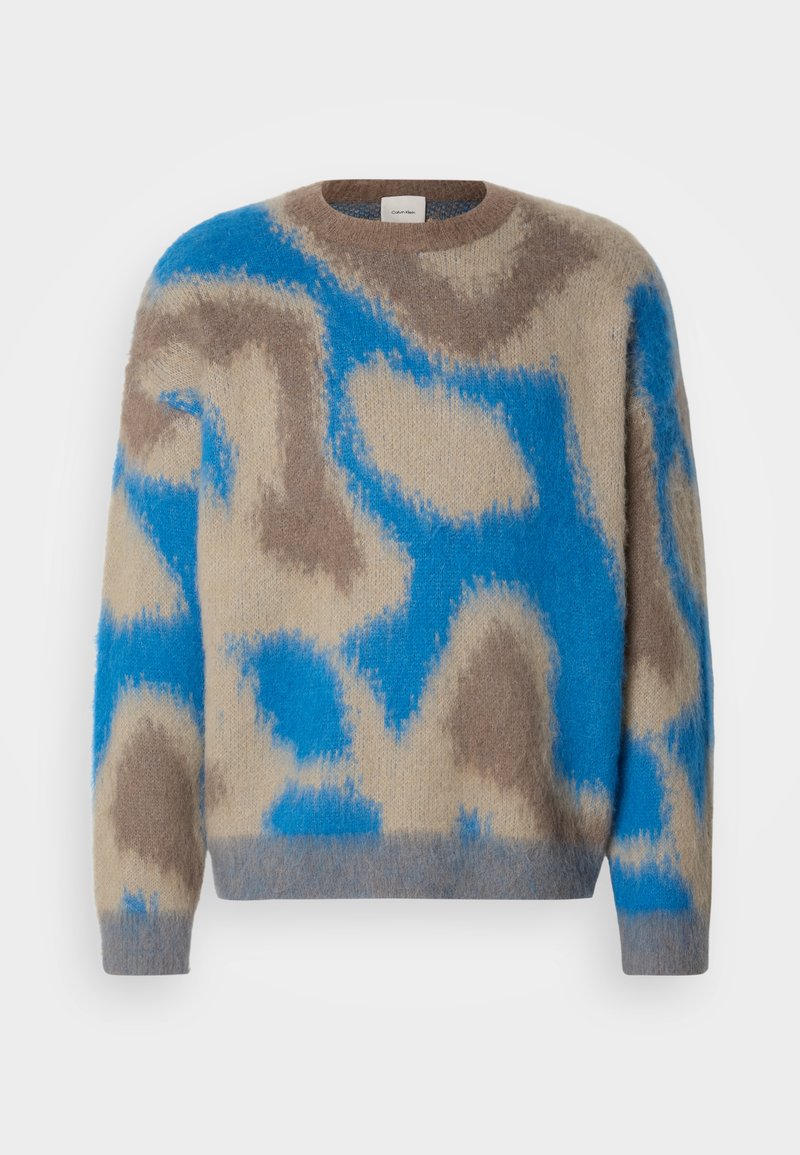 Calvin Klein PATTERN - Jumper - deep water/blue - Zalando.co.uk