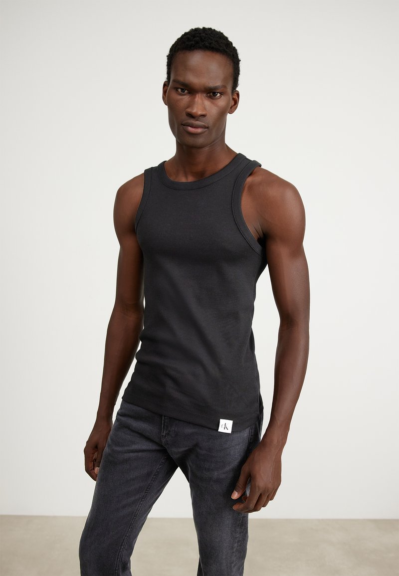 Calvin Klein Jeans TANK - Topper - black/svart - Zalando.no
